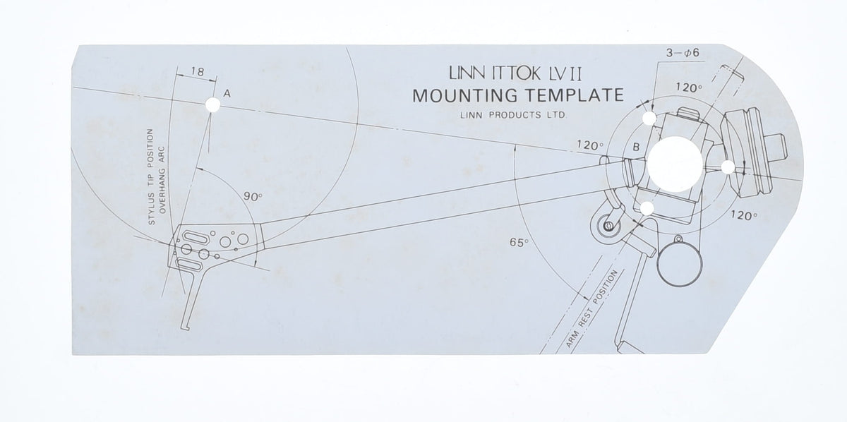 Ittok LV II Mounting Template (Preowned, Ref 006957) – LP12 Bits