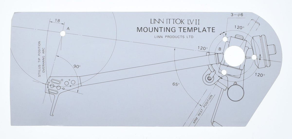Ittok LV II Mounting Template (Preowned, Ref 004083) – LP12 Bits